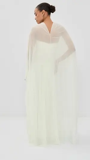 Simkhai Dani Bustier Gown With Cape
