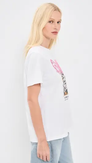 GANNI Cotton Western Zebra Boot Graphic T-shirt