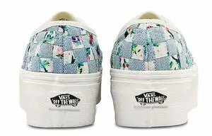 VANS Authentic Stackform Woven Floral Denim Sneakers - Blue