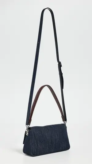 Tory Burch Charlie Denim Shoulder Bag - Midnight
