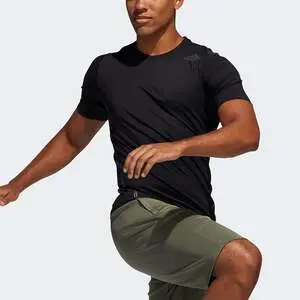 Adidas Ask2 Prm Tee Ss Training Sports Tight Round Neck Short Sleeve Black Fj6146