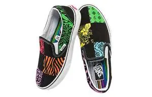 VANS Classic Slip-on Multicolor Patchwork Sneakers - Multi-color