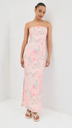 Bernadette Elora Strapless Floral Maxi Dress