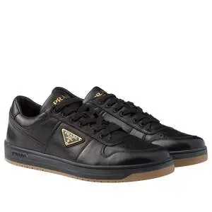 Prada Downtown Nappa Leather Sneakers - Black
