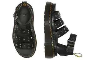 Dr. Martens Clarissa 2 Quad Embellished Strappy Platform Sandals - Black