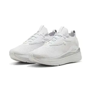 PUMA Softride Sophia Stacked Sneakers - White/feather Grey/silver