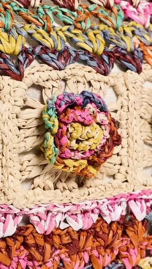 BTB LOS ANGELES Hazel Clutch With Floral Accents
