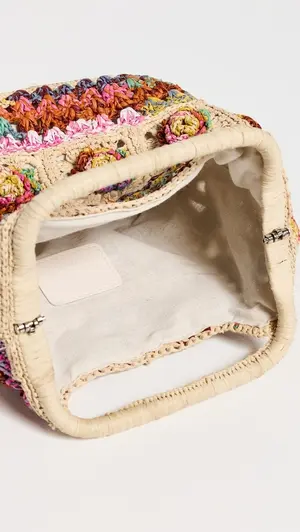 BTB LOS ANGELES Hazel Clutch With Floral Accents
