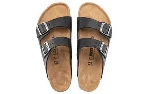 BIRKENSTOCK Arizona Grip Leather Sandals - Black