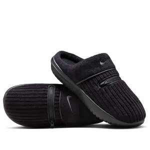 Nike Burrow Zip Up Slipper - Black/anthracite