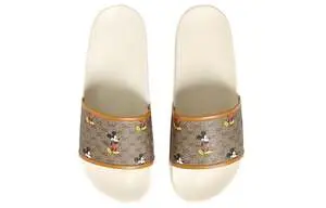 Gucci Disney X Mickey Mouse Gg Slides - Brown