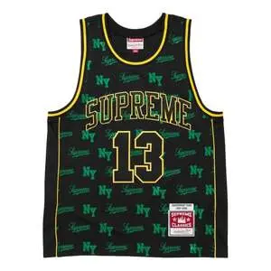 Supreme X Mitchell & Ness Ss26 Monogram Basketball Jersey - Black