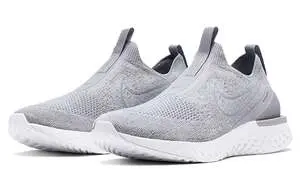 Nike Epic Phantom React Flyknit Sneakers - Gray/white
