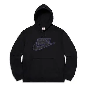 Nike X Supreme Leather Appliqu Hoodie - Black
