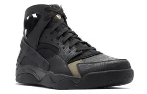 Nike Flight Huarache Premium 'trash Talk' High Top Sneakers - Black/metallic Gold-blk