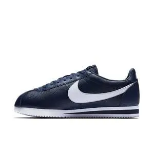 Nike Cortez Leather Sneakers - Blue/white