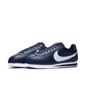 Nike Cortez Leather Sneakers - Blue/white