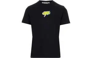 Off-White Fw22 Back Logo Printing Round Neck Short Sleeve Slim Fit Version Black