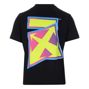 Off-White Fw22 Back Logo Printing Round Neck Short Sleeve Slim Fit Version Black - Default Color