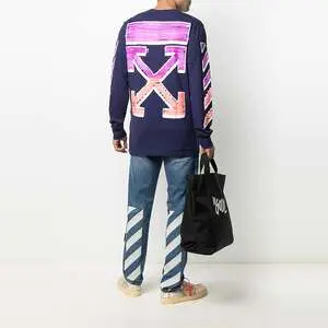 Off-White Long Sleeve Arrow Logo Printed Tee