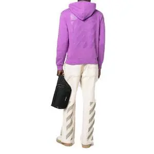 Off-White Logo-print Cotton Hoodie - Orchid