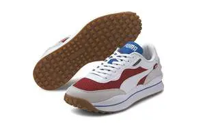 PUMA Style Rider Warm Texture Sneakers - White/gray/red