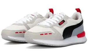 PUMA R78 Mesh Casual Sneakers - Gray/black/red