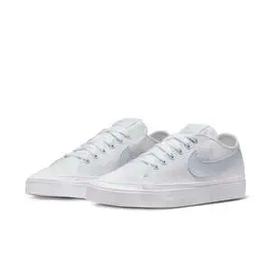 Nike Court Legacy Canvas Low Top Sneakers - White/blue