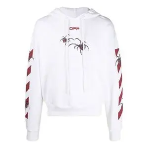 Off-White Spider Arrows Logo Hooded Sweater - White