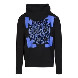 Off-White Printed Hooded Jacket - Black