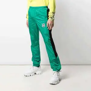 Off-White Ss21 Side Stripe Athleisure Casual Sports Pants Slim Fit Green - Mint