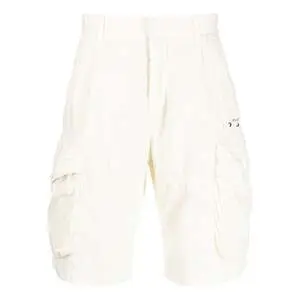 Off-White Solid Color Cargo Shorts - Multi-color