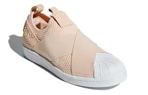 Adidas Superstar Slip On "linen" Athletic Shoes - Pink
