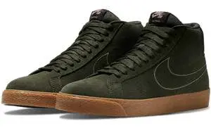 Nike Zoom Blazer Mid Sb Sequoia Lace-up Sneakers - Olive Green