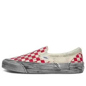 VANS Vans Vault OG Classic Slip-On LX "Stressed Red Checkerboard" Red/checkerboard