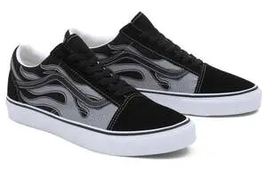 VANS Old Skool Reflective Flame Sneakers - Black/grey