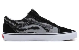 VANS Old Skool Reflective Flame Sneakers - Black/grey