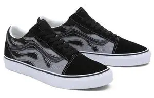 VANS Old Skool Reflective Flame Sneakers - Black/grey