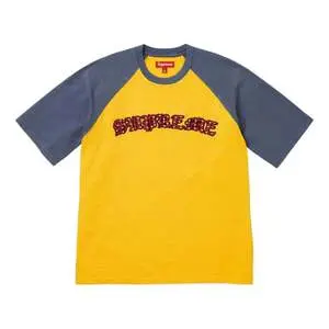Supreme Ss26 Rhinestone Raglan S/s T-shirt - Gold