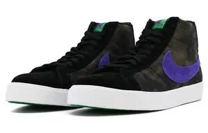 Nike Blazer Mid Top Lace-up Sneakers - Black/purple