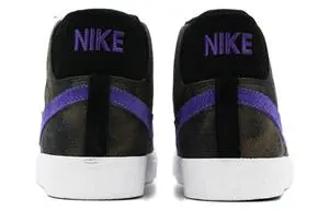 Nike Blazer Mid Top Lace-up Sneakers - Black/purple