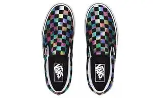 VANS Iridescent Checkerboard Slip-on Sneakers - Black