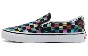 VANS Iridescent Checkerboard Slip-on Sneakers - Black