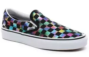 VANS Iridescent Checkerboard Slip-on Sneakers - Black