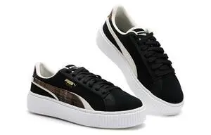 PUMA Suede Platform Plaid Sneakers
