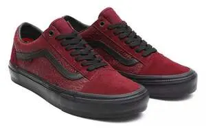 VANS Old Skool 'port Snakeskin' Casual Lace-up Sneakers - Black/red