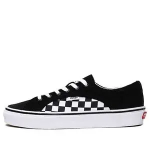 VANS Checkerboard Corduroy Lampin Low Top Sneakers - Black