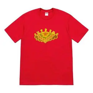 Supreme Ss19 Cloud Tee Clouds Pattern Short Sleeve - Red