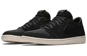 JORDAN Air 1 Low Flyknit Sneakers - Black