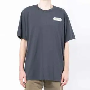 Off-White Alphabet Logo Printing Short Sleeve Loose Fit Navy Blue